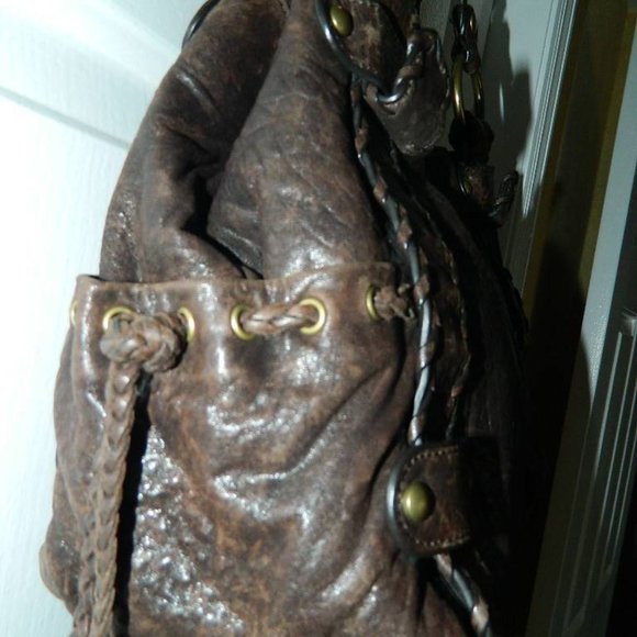 Kooba | Bags | Kooba Brown Distressed Pebbled Leather Sienna Handbag ...